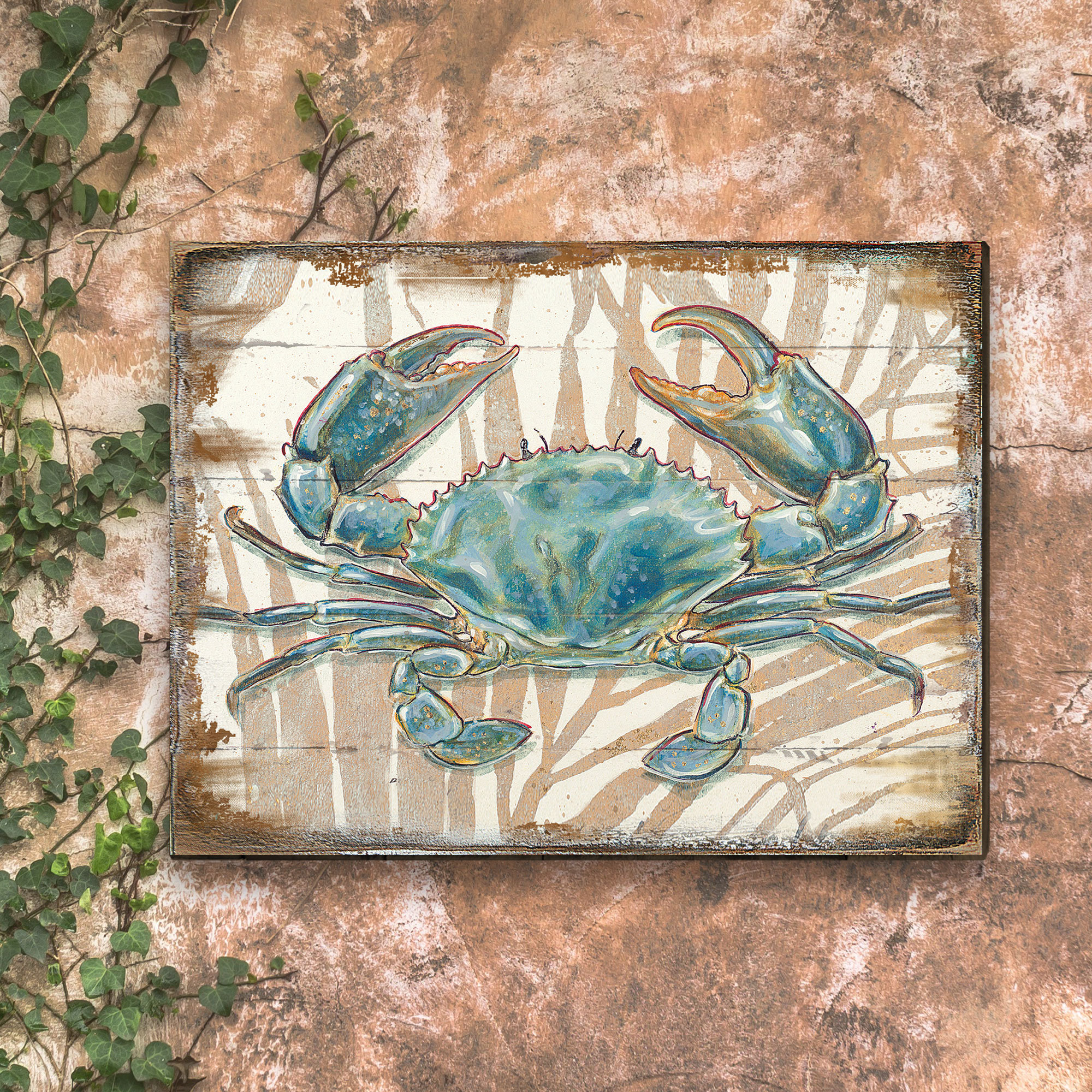 Highland Dunes South Tangerang Scenic Crab Wood Block | Wayfair