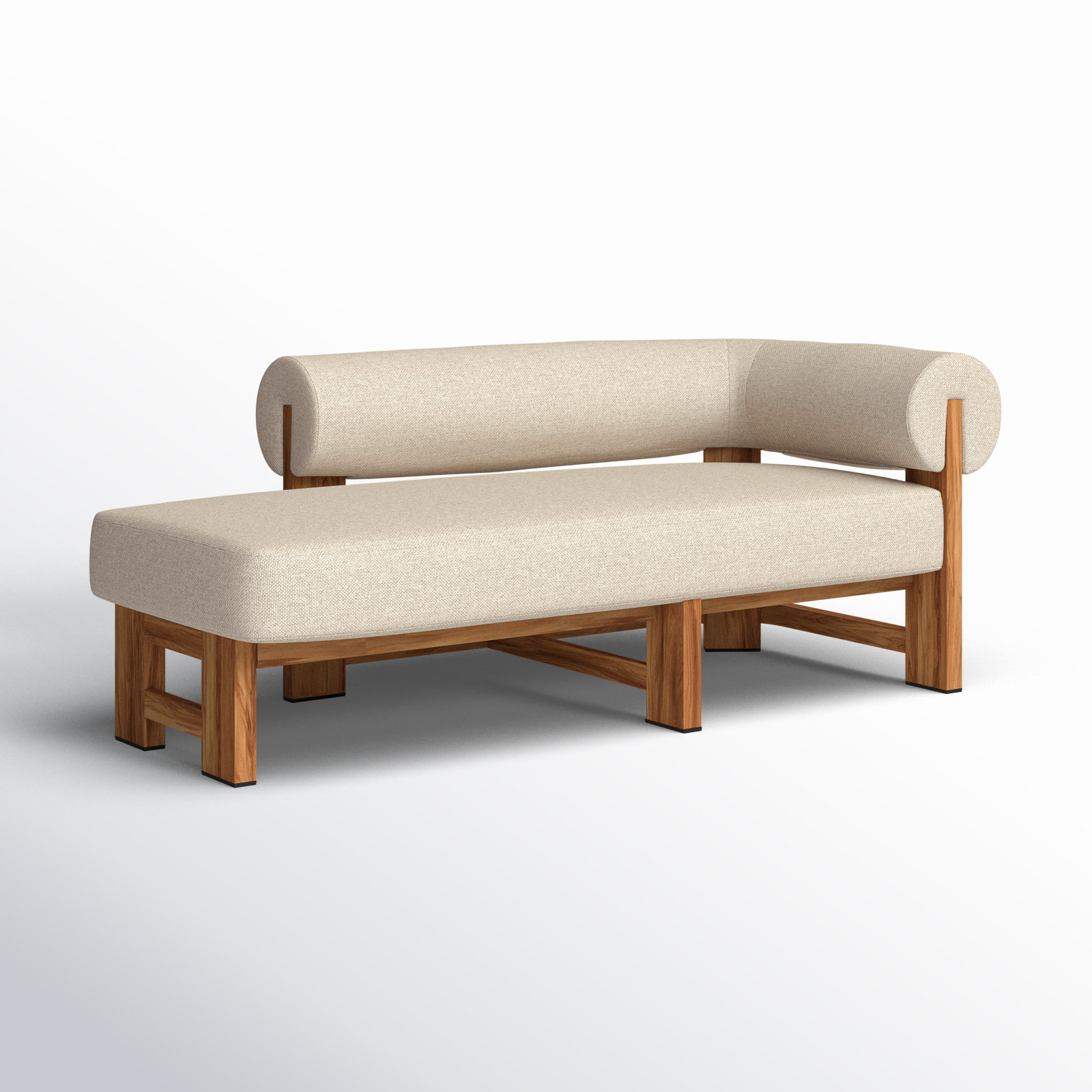 Joss & Main Principato 70" Long Teak Single Chaise | Wayfair