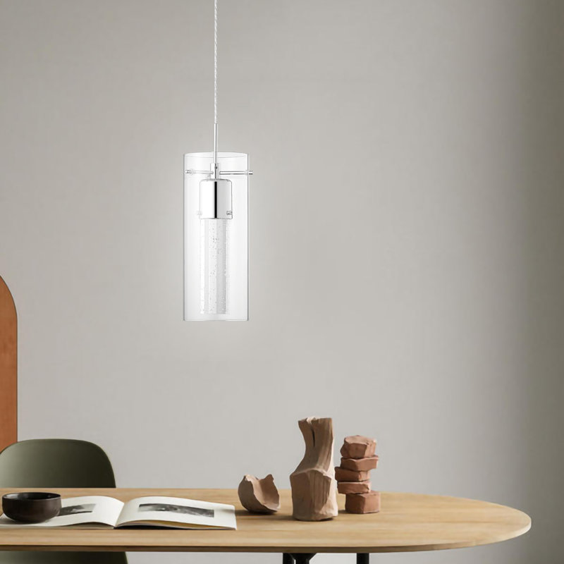 Wrought Studio™ Hughesville Droplet Infused Glass 1 Light Led Pendant ...