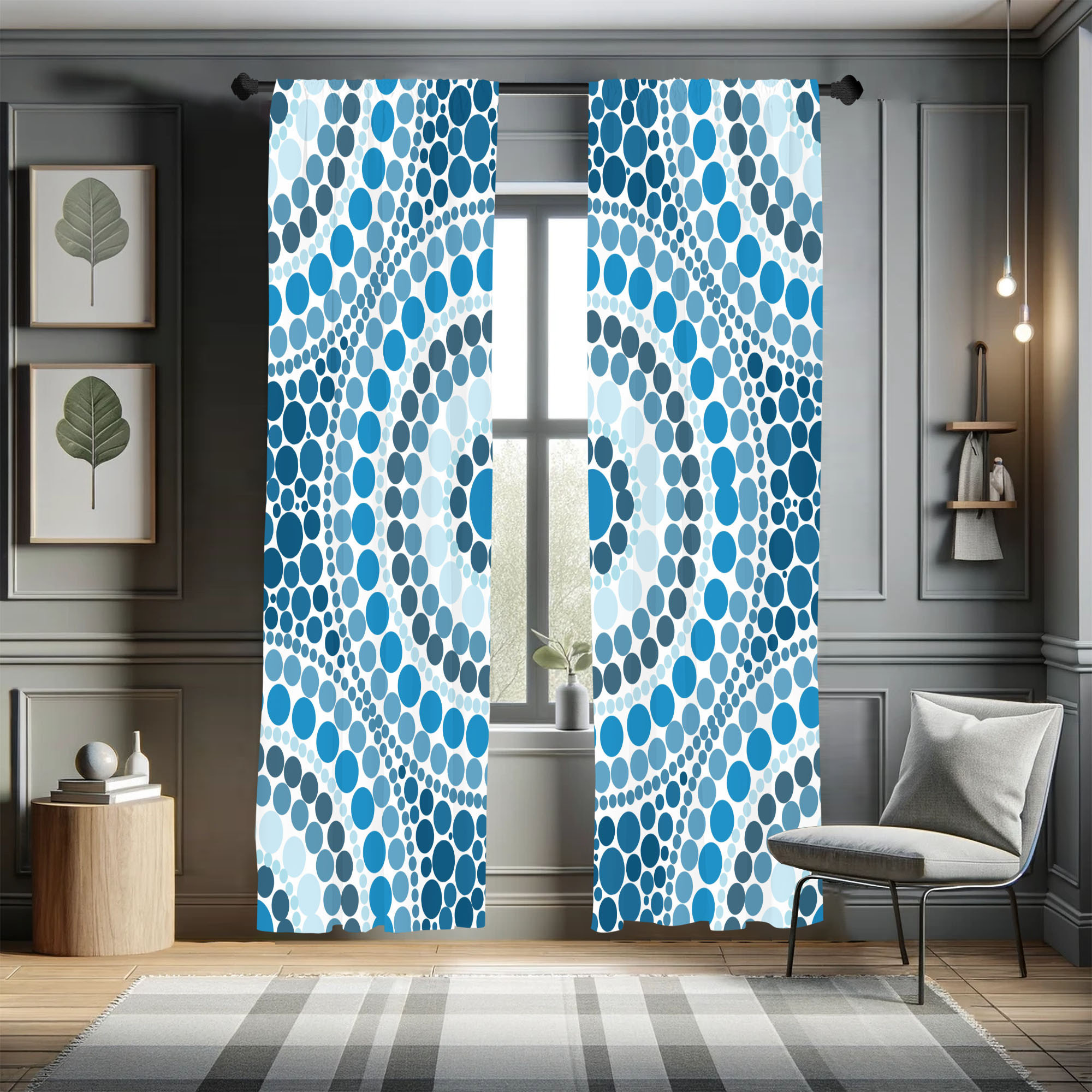 East Urban Home Circles Curtains, Concentric Circles Dots | Wayfair
