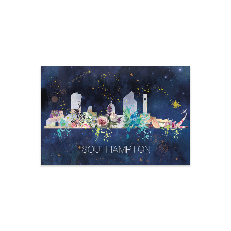 Winston Porter Southampton Skyline On Glass by Natalie Ryan Print | Wayfair