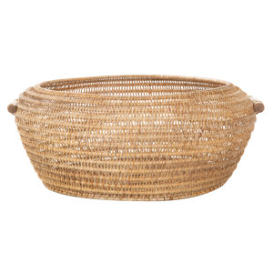 Bayou Breeze Alexisa Open Weave Storage Rattan Basket & Reviews | Wayfair