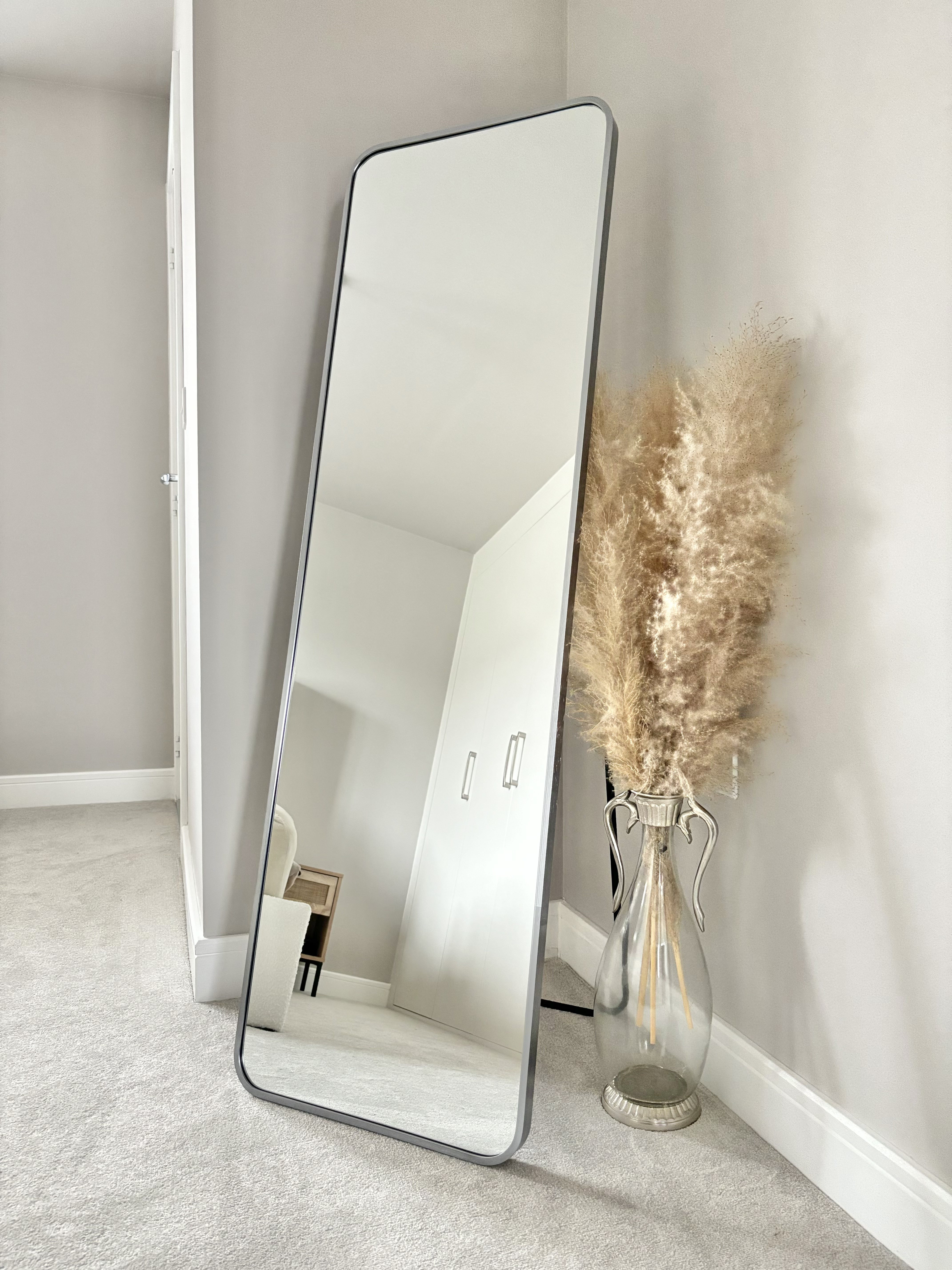 17 Stories Silver Tall Dressing Mirror 145cm | Wayfair.co.uk