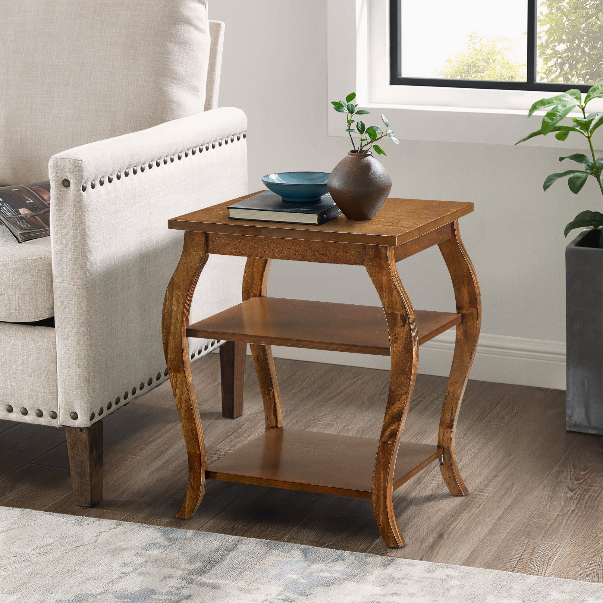 Lark Manor™ Indoor End Table, 2-Shelf End Table, Side Table For Living ...
