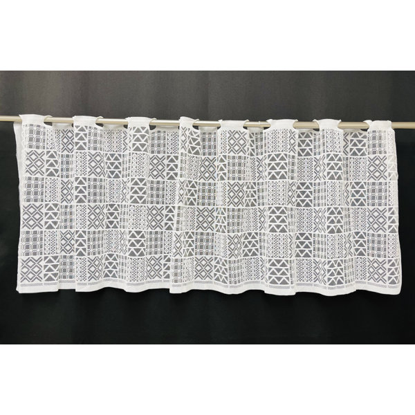 Princess Ikat Tailored 60'' W Window Valance in White - Wayfair Canada