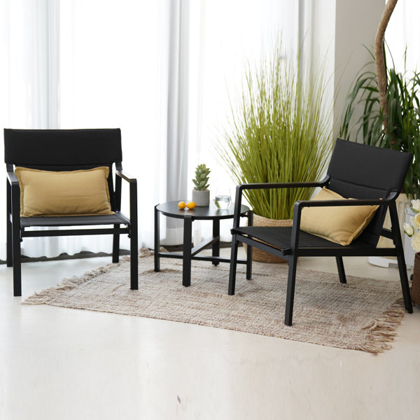 Wade Logan® Byren 2 - Person Round Outdoor Dining Set & Reviews | Wayfair