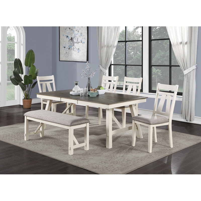 August Grove® Connahey 1pc Rectangular Dining Table with Leaf | Wayfair