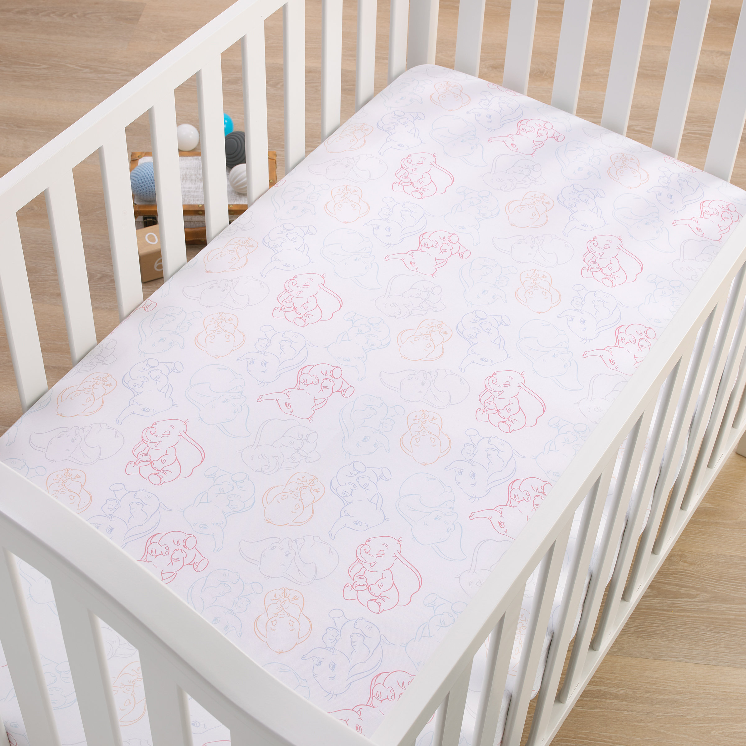 Disney NoJo Disney Dumbo Blue Nursery Fitted Crib Sheet | Wayfair