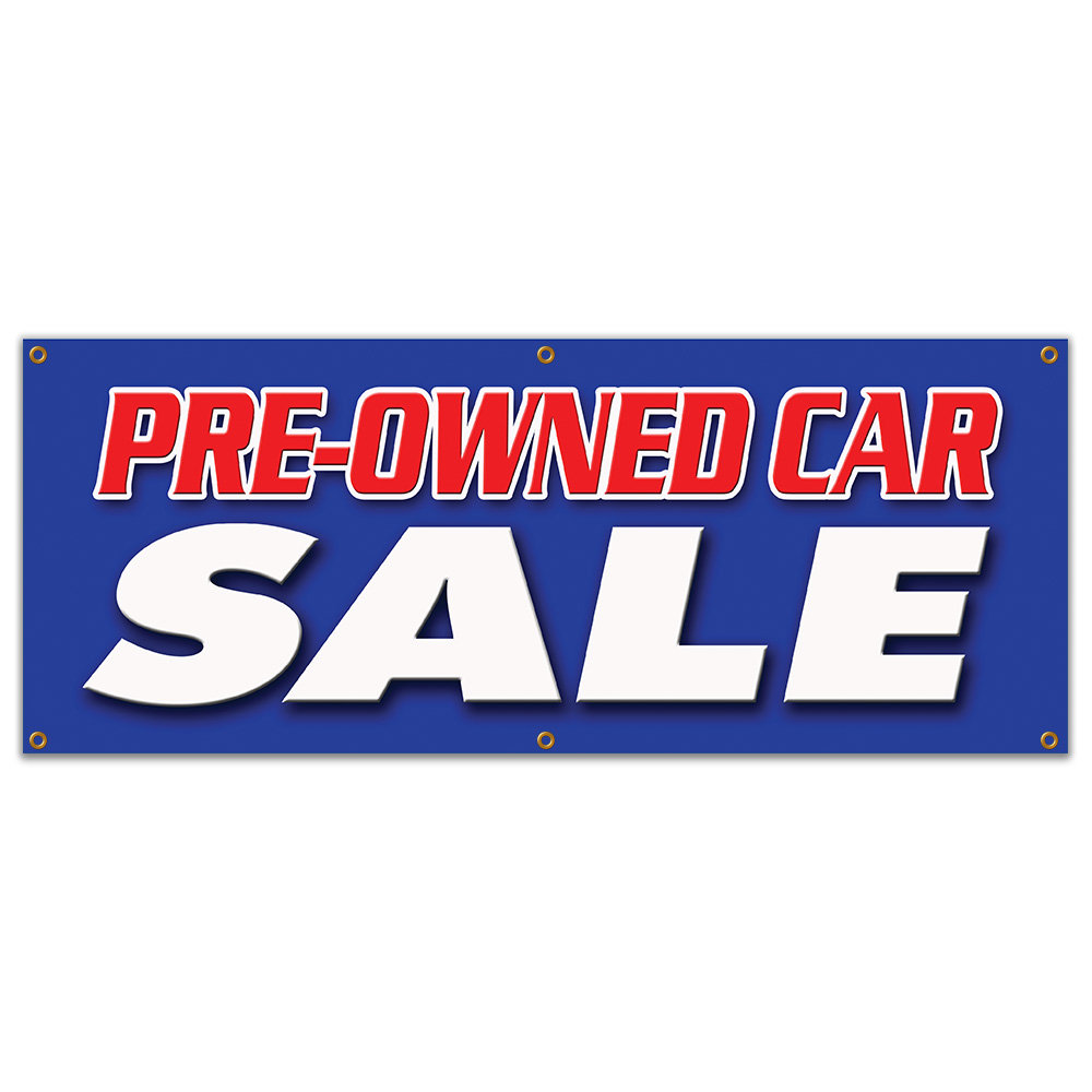 SignMission PRE-OWNED CAR SALE BANNER SIGN Used Auto Automobile Buy ...