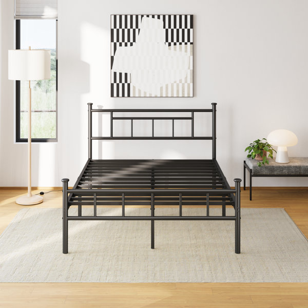 Ebern Designs Carrold 46" High Platform Bed Frame With Modern ...