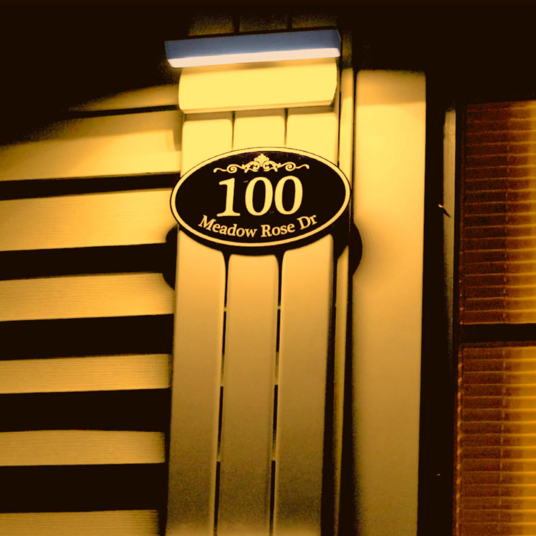 COBEKY Outdoor Address Light Waterproof - Solar House Numbers For ...