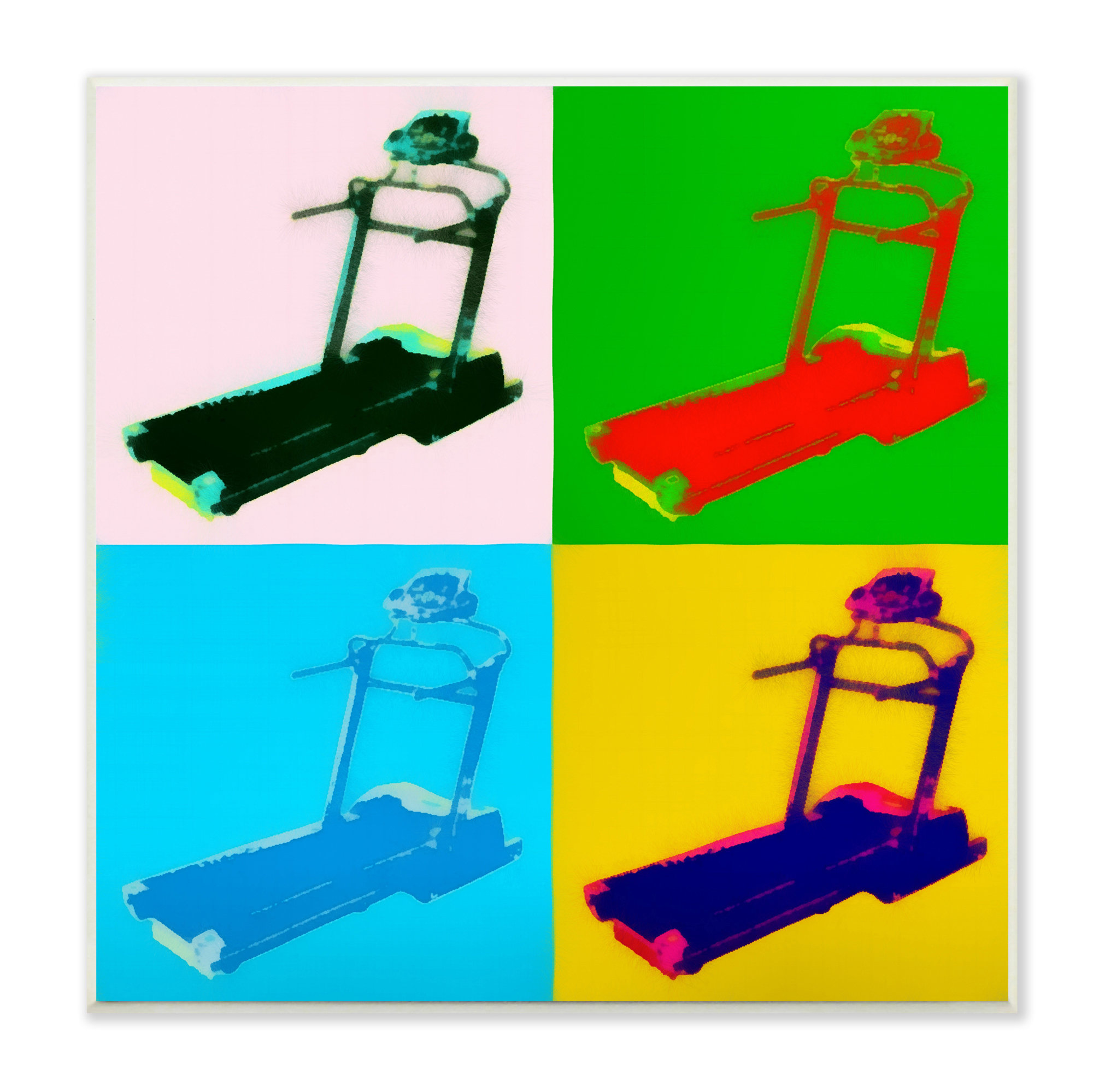Stupell Industries Abstract Treadmill Pop Art Modern Exercise ...