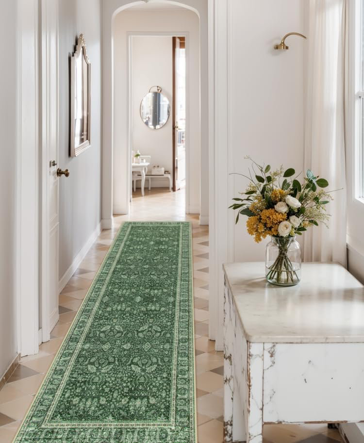 Bungalow Rose Washable Hallway Runner Rug 10ft, 2x10 Rug Runners for ...