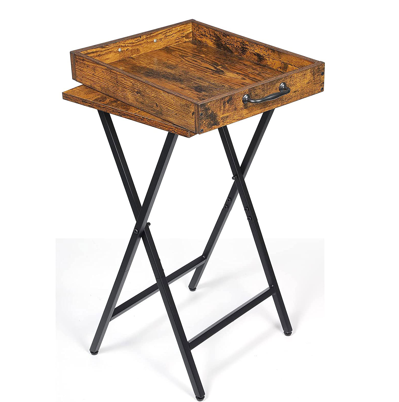 17 Stories Side Table TV with Removable Serving Tray Table | Wayfair