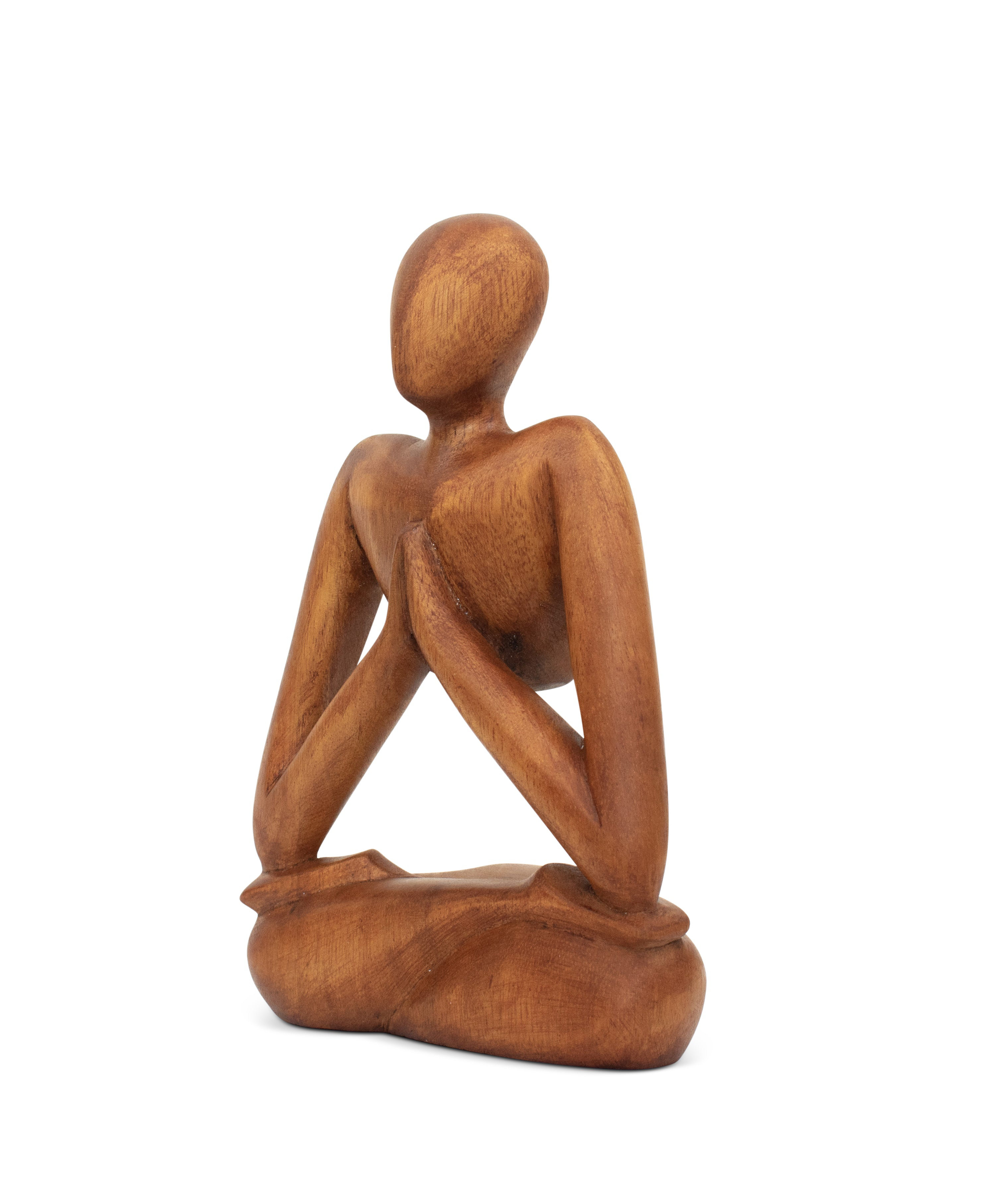 Orren Ellis 8" Wooden Handmade Mini Yoga Figurines, Yoga Pose Statue ...
