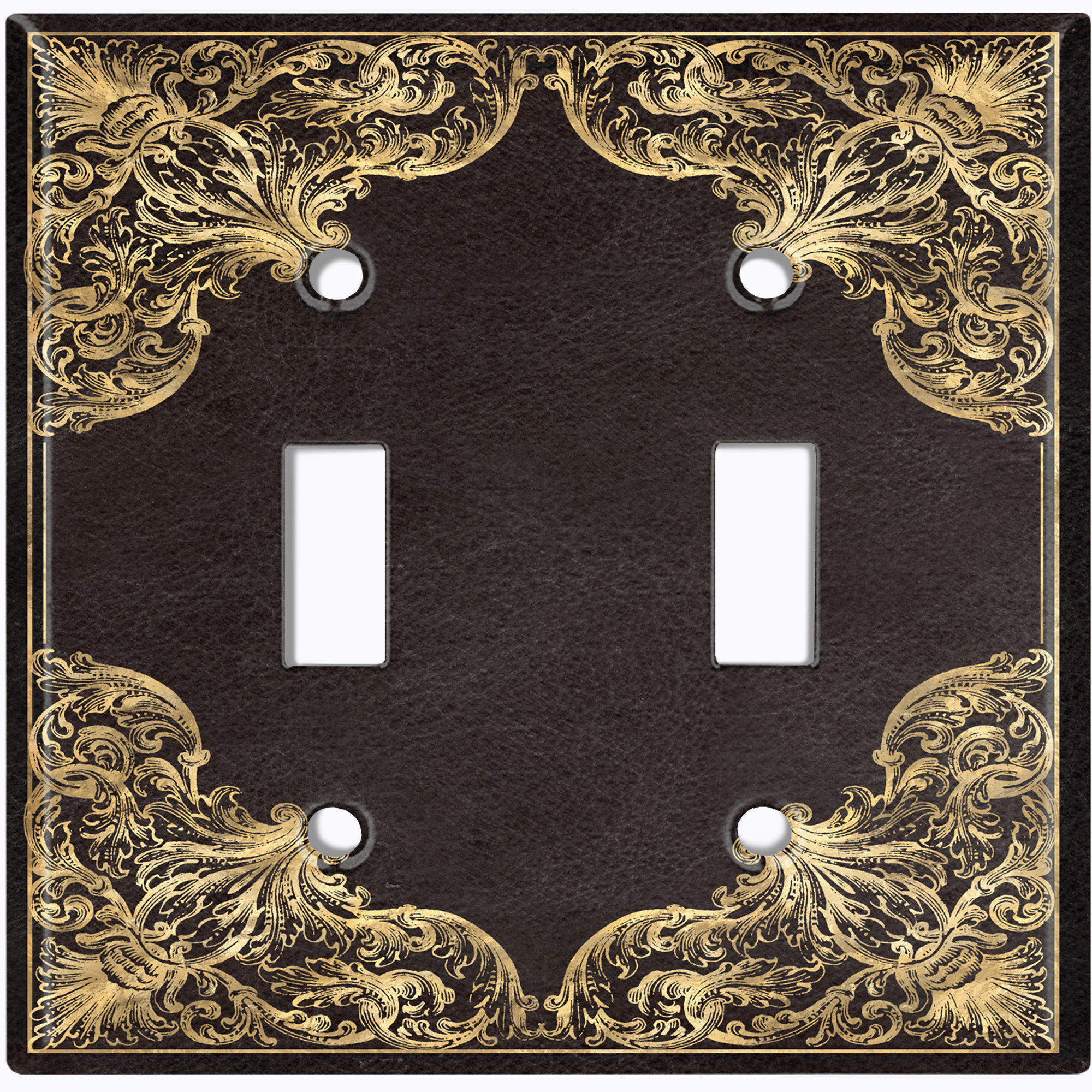 WorldAcc French Victorian Frame 2-Gang Toggle Light Switch Wall Plate ...