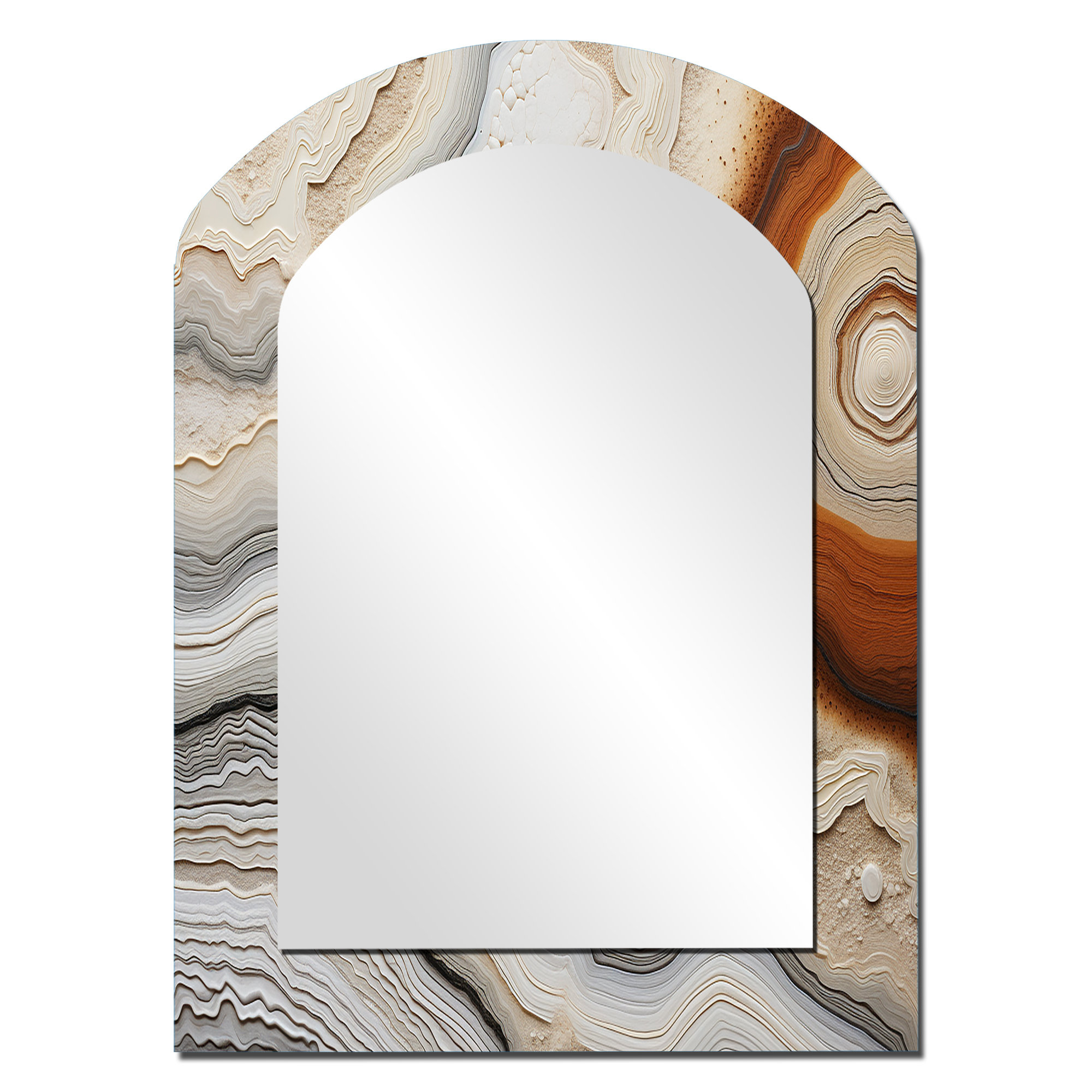 Latitude Run® Beige And Orange Minimalism Stone Geode III - Beige ...