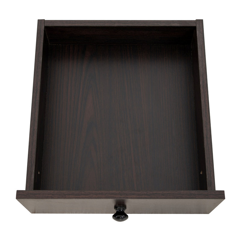 Hokku Designs Dao 2 Tier End Table with Drawer and Storage Cabinet ...