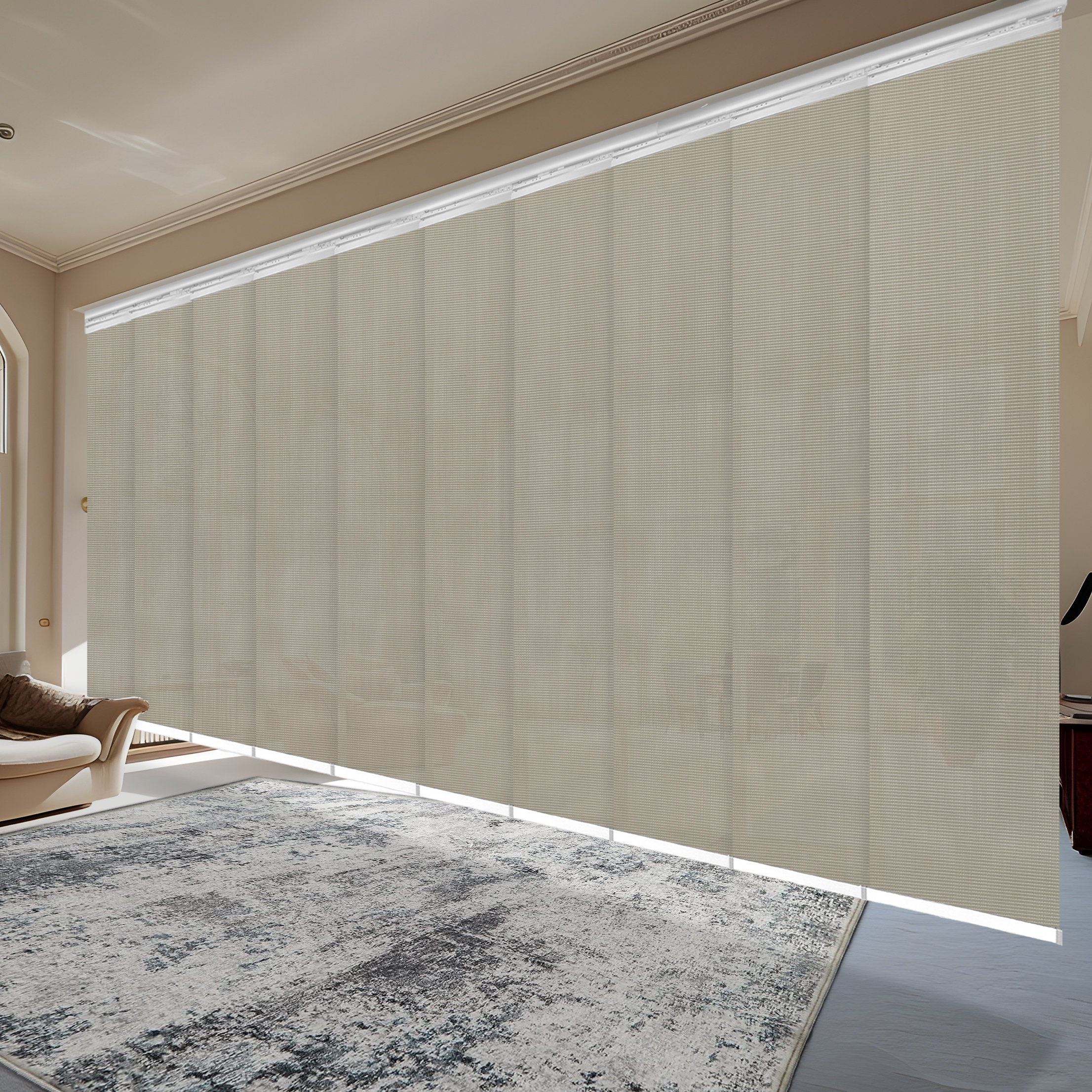 Rod Desyne Extendable Semi-Sheer Vertical Blind | Wayfair