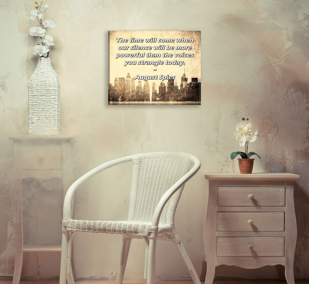 Ophelia & Co. ArtsyQuotes Gallery Wrapped Canvas By August Spies: "The ...