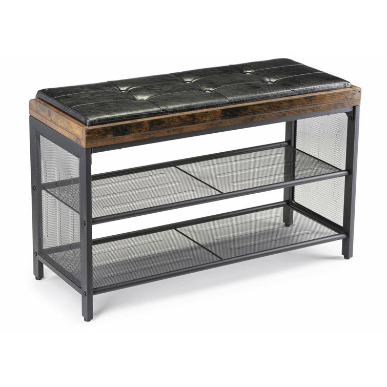 Borough Wharf Metal Storage Bench | Wayfair.co.uk