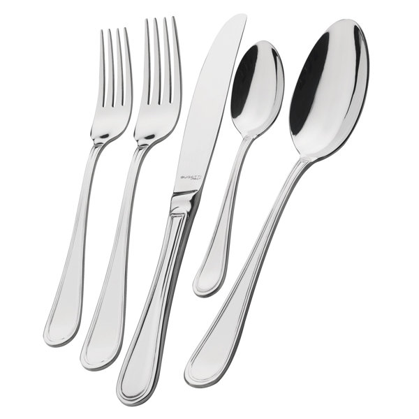 Bugatti Italy England 5 Piece 18/10 Stainless Steel Flatware Set ...