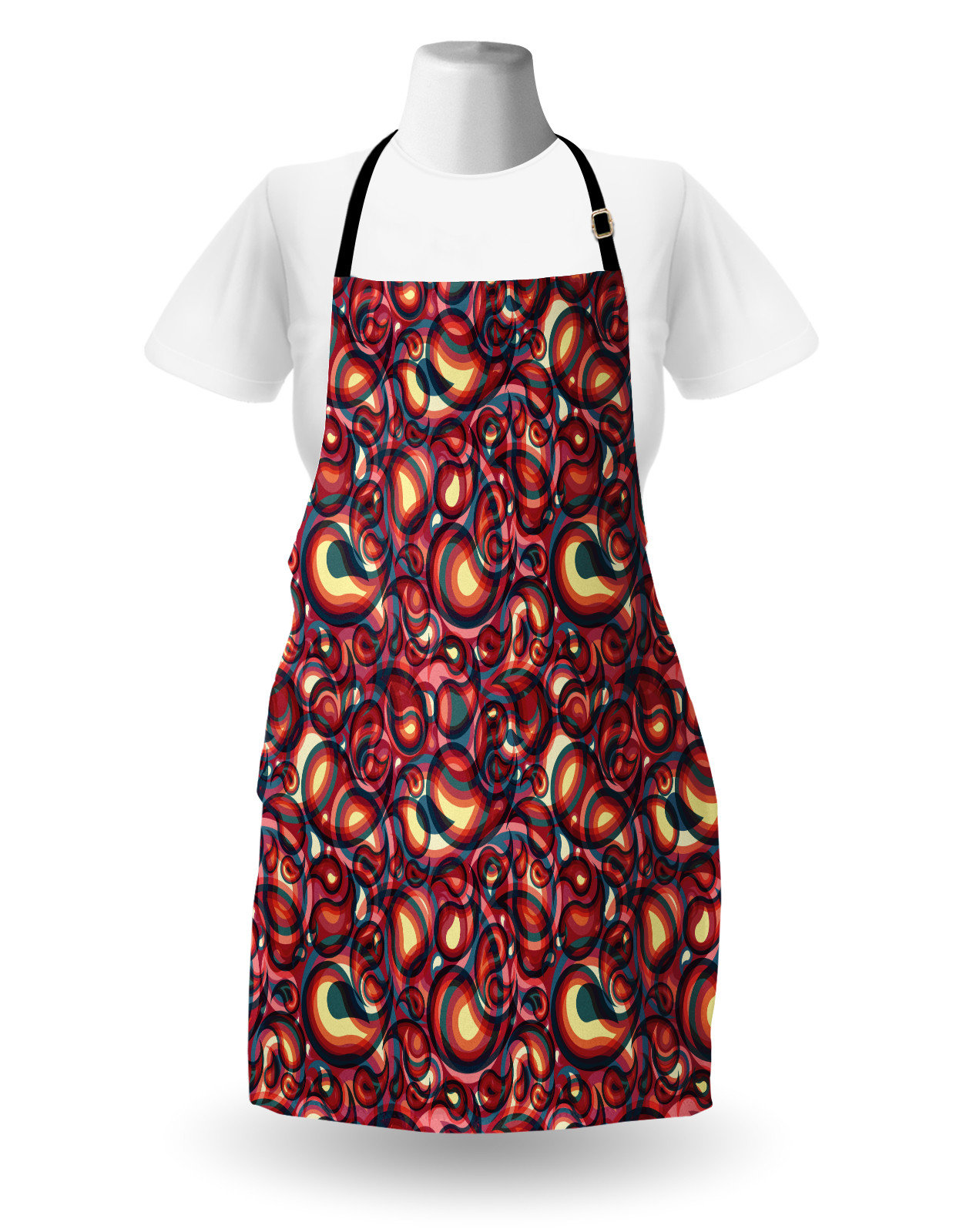 Bungalow Rose Colorful Apron Unisex Modern Paisley Adult Size ...