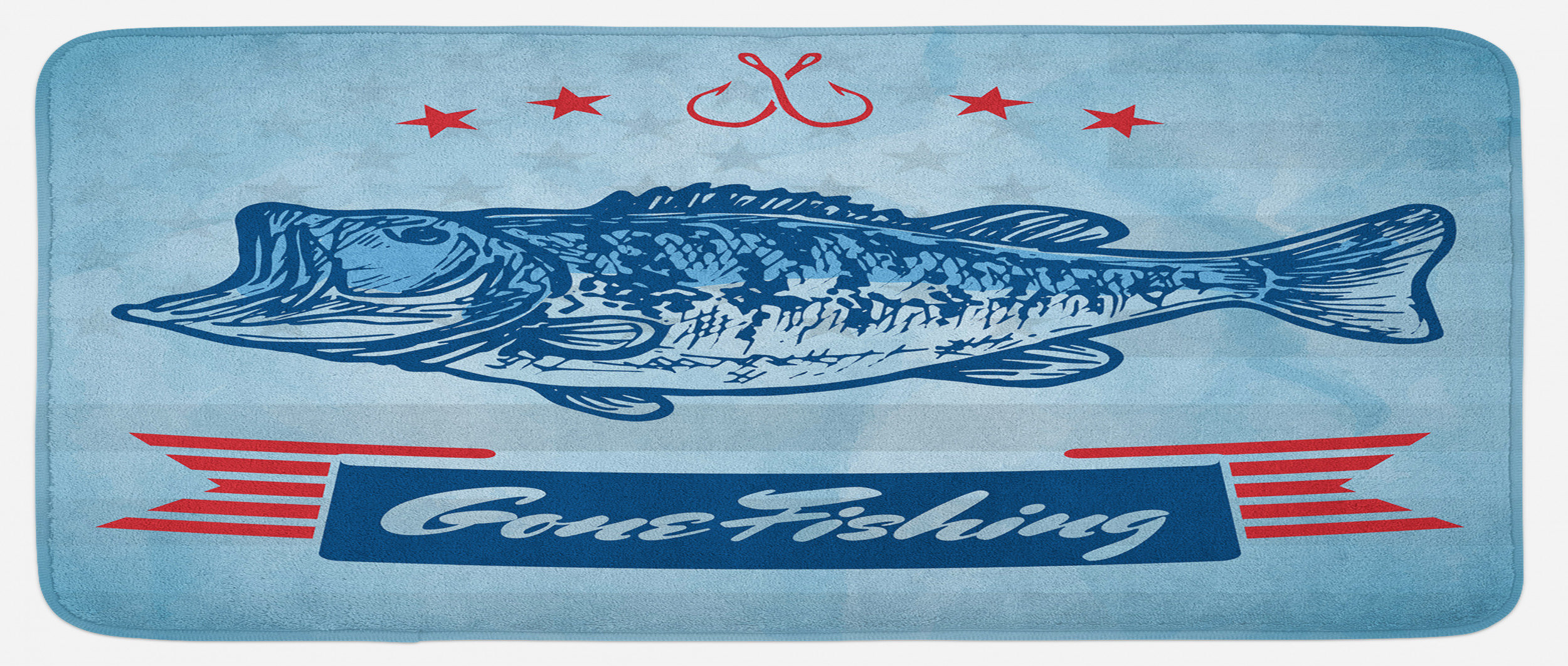 East Urban Home Gone Fishing Kitchen Mat | Wayfair