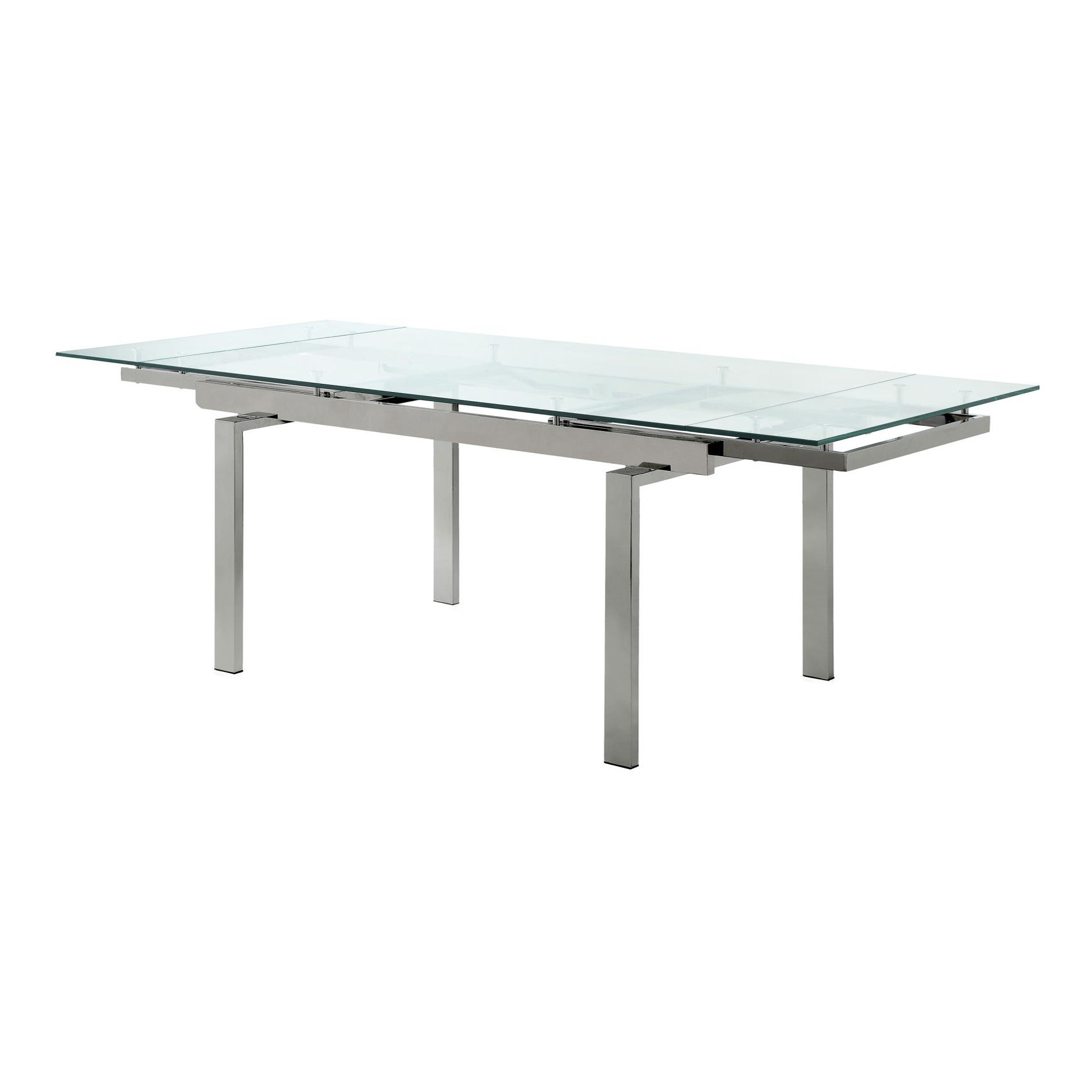 Ivy Bronx Kleigh Rectangular Extendable Dining Table with Glass Top in ...