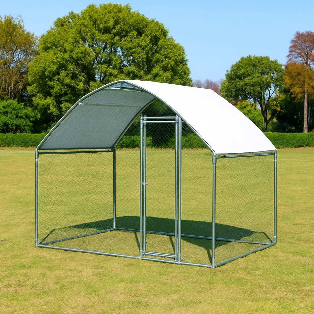 Tucker Murphy Pet™ Chicken Coop, Large Metal Chicken Pen Outdoor Run ...