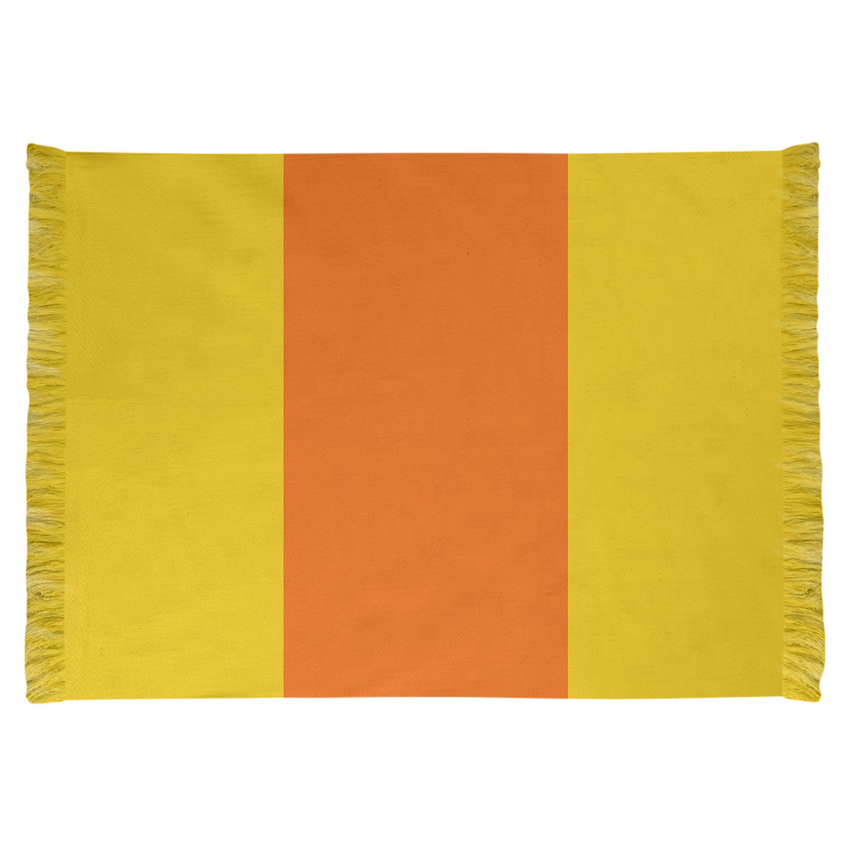 East Urban Home Miami Flatweave Yellow/Orange/Yellow Rug | Wayfair