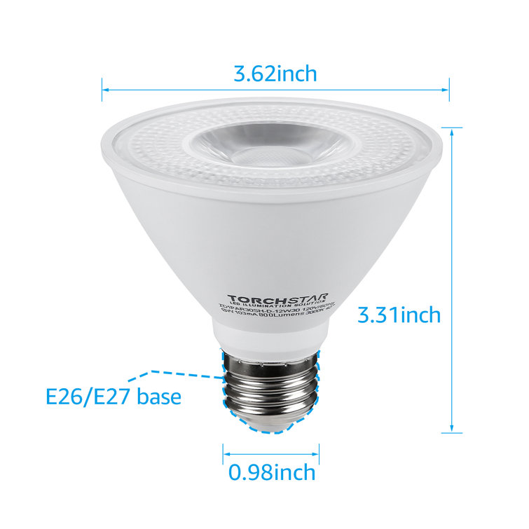 TORCHSTAR PAR30 LED Spotlight Bulb Dimmable E26 Base 3000K Warm White ...