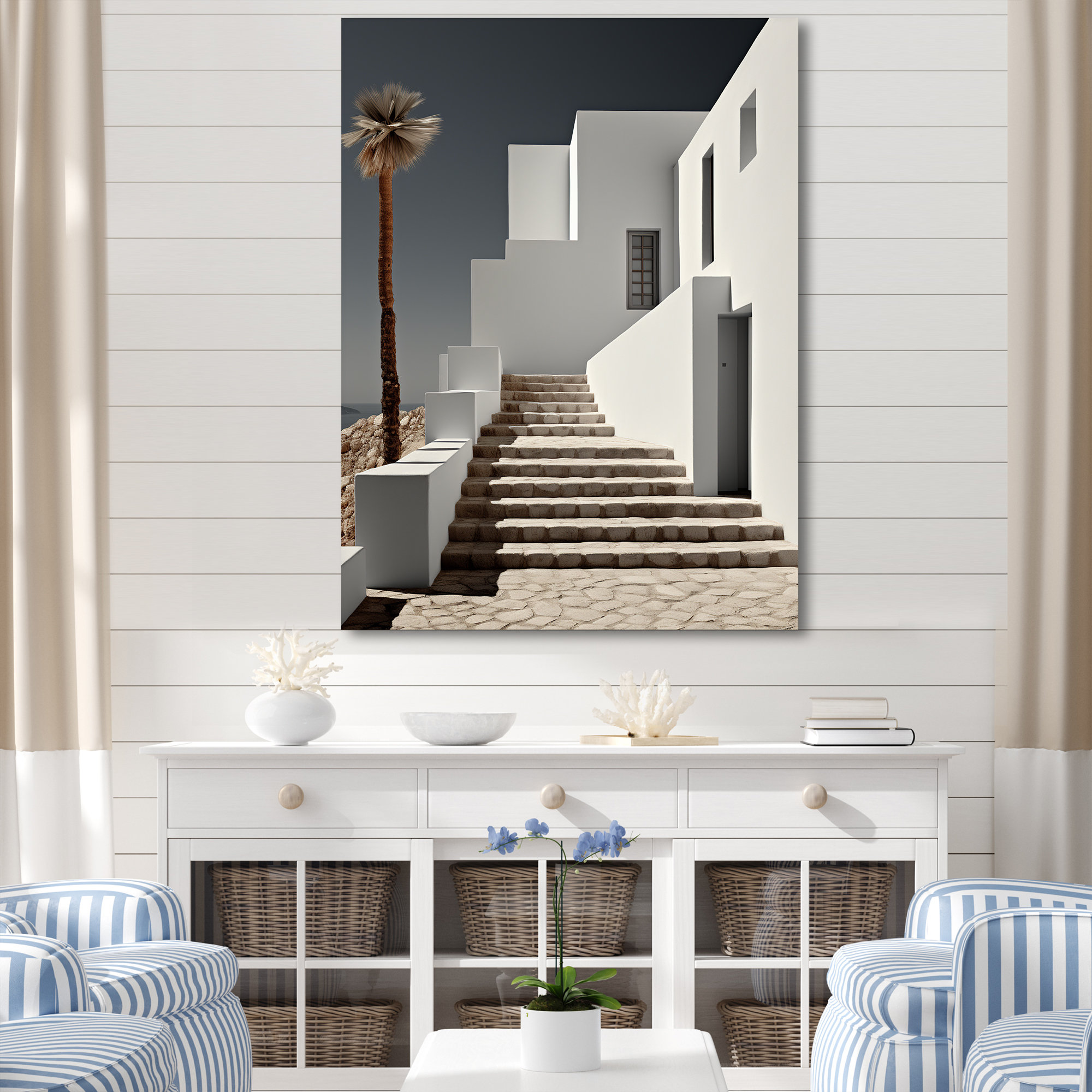Ebern Designs Beach House Wall Horizon On Canvas Print | Wayfair