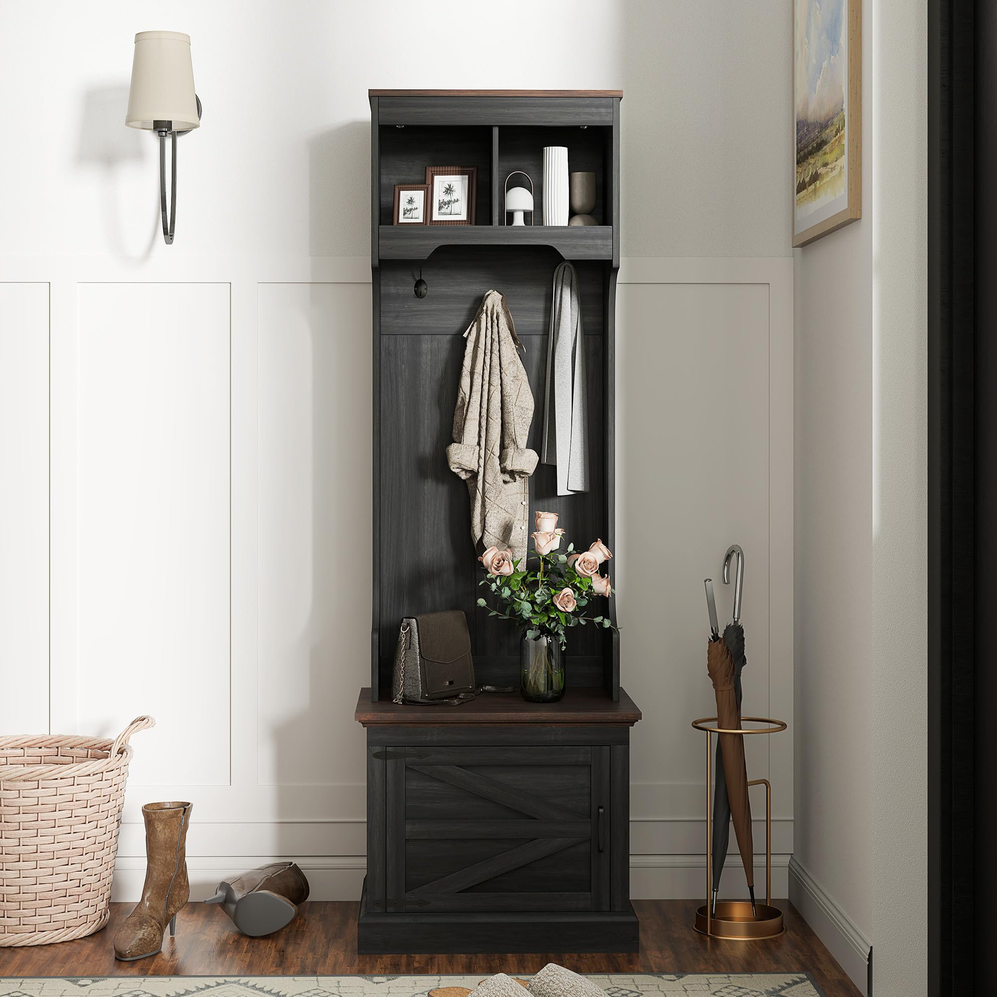 One Allium Way® 3-in-1 Hall Tree with Shoe Storage | Wayfair