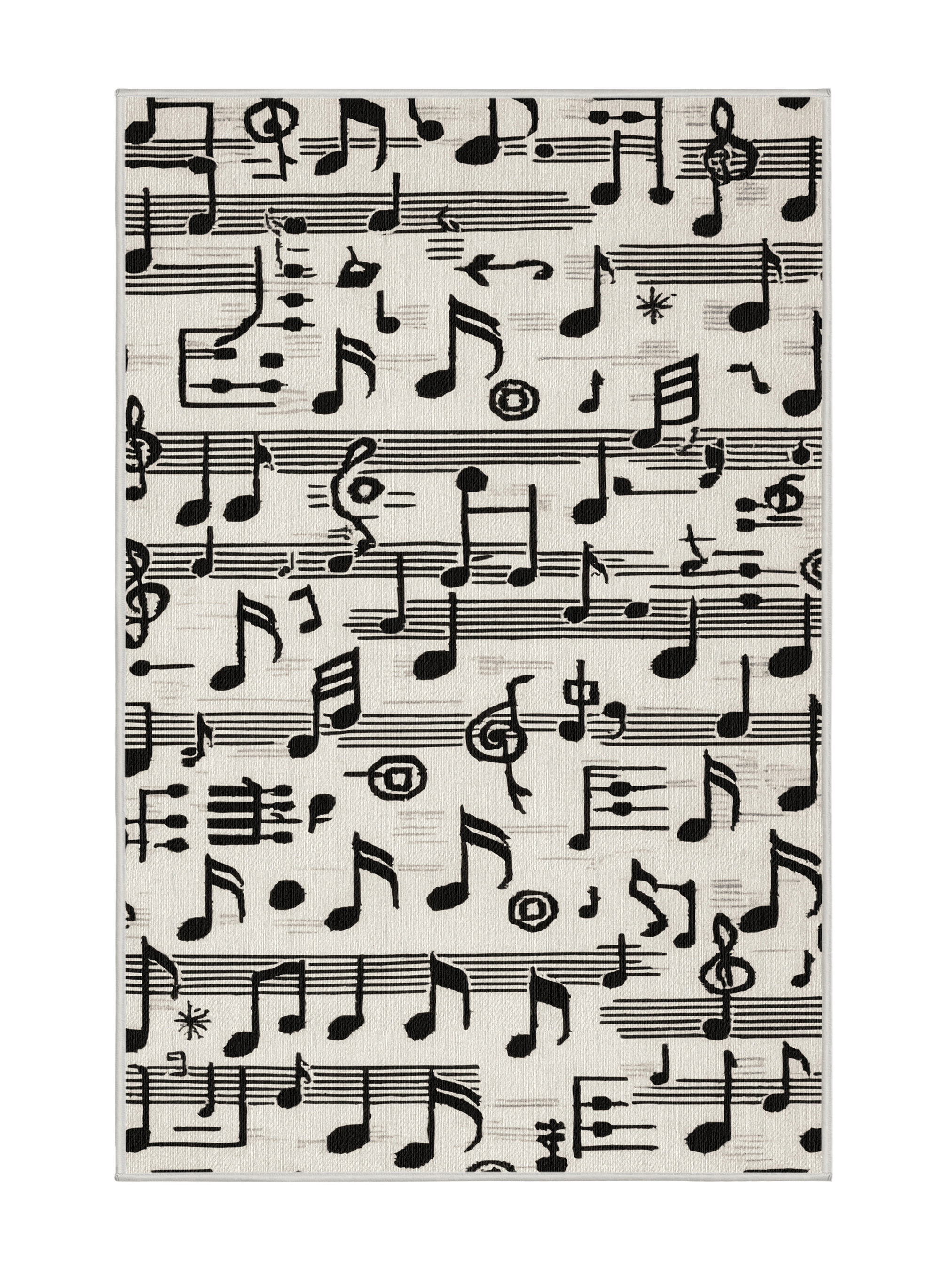 Hokku Designs Washable Musical Notes and Symbols Music Area Rug | Wayfair