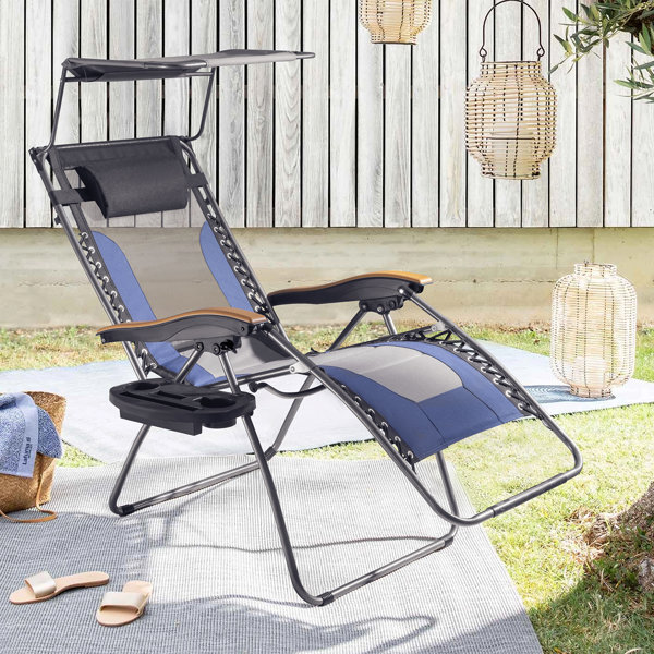 Arlmont & Co. Damarkis Folding Zero Gravity Chair with Cushions ...