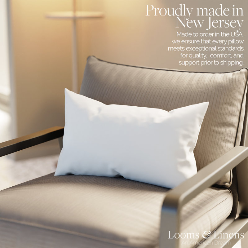 Looms & Linens Boudoir Lumbar Pillow Insert for Back Support | Wayfair