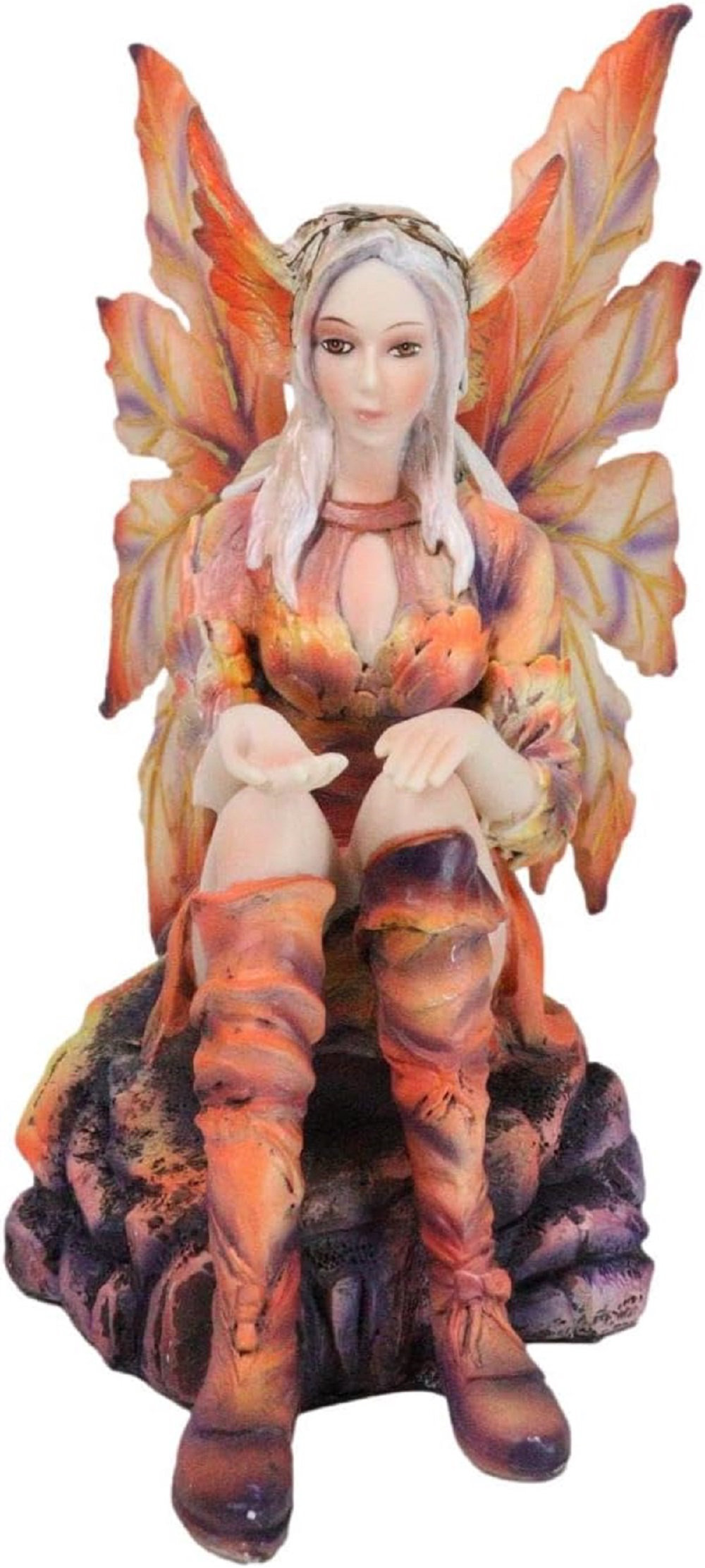 Dakota Fields Goddess Of Fire Elemental Pixie Fairy In Ember Pyre Dress Sitting Figurine ...
