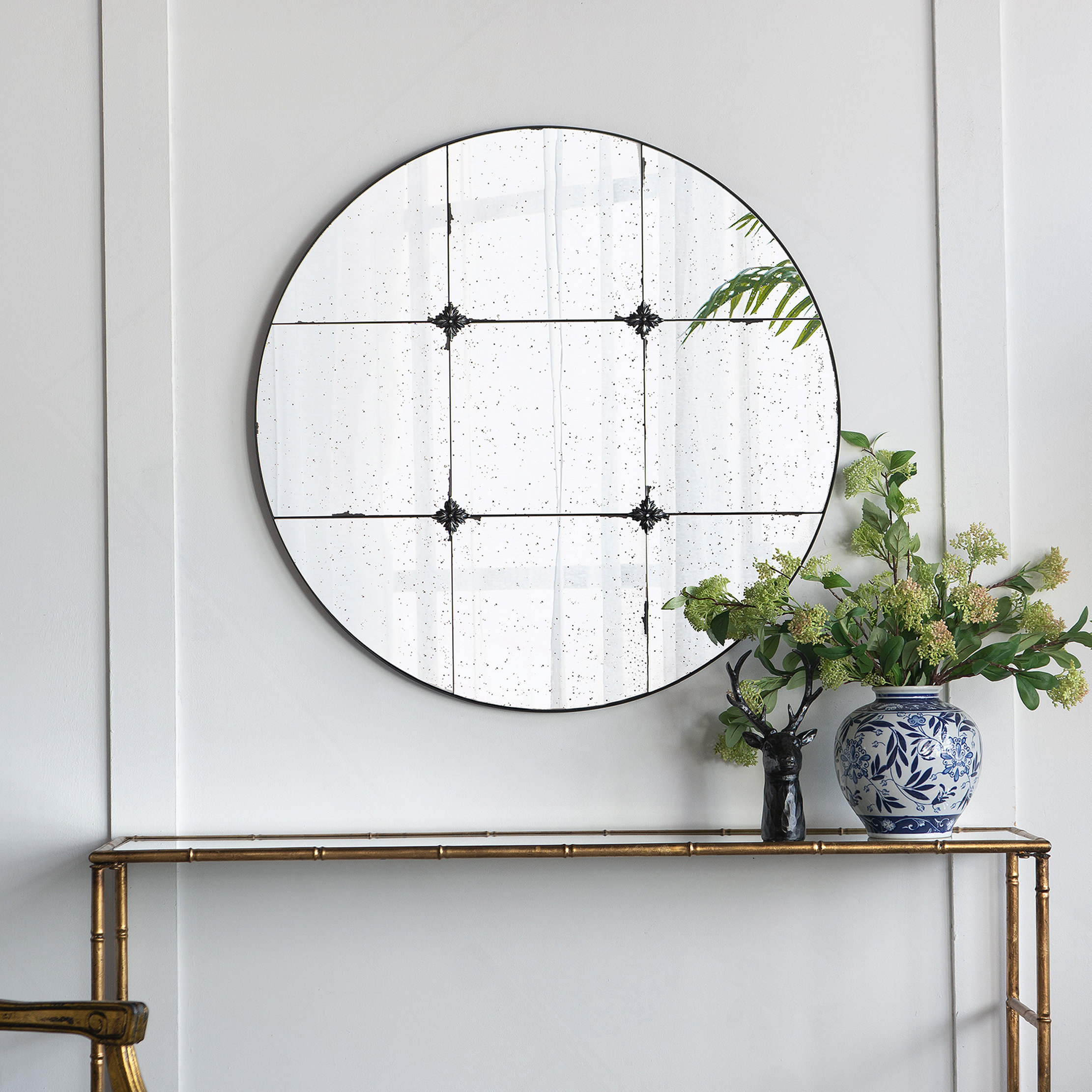 Ophelia & Co. Manufactured Wood Frame Vertical Round Mirror | Wayfair