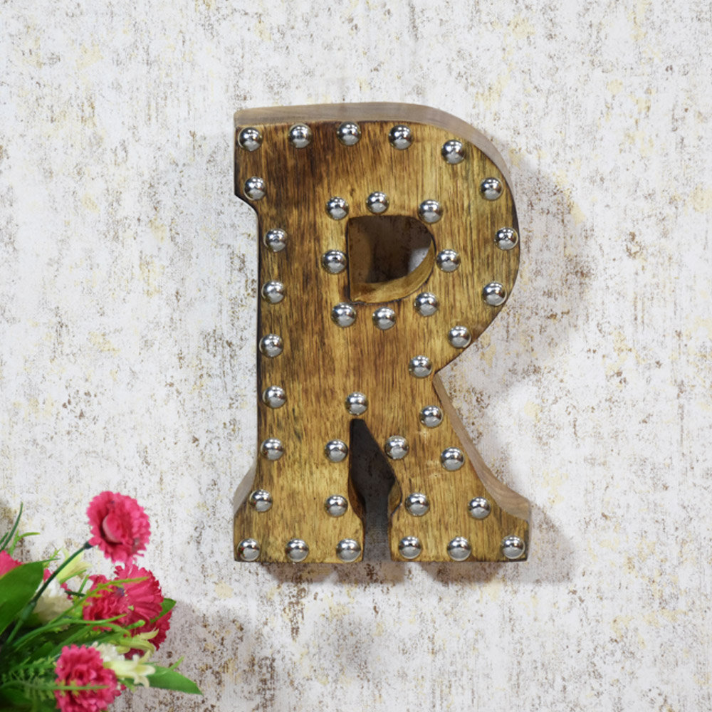 Foundry Select Nixon Handmade Text & Numbers Letter Block | Wayfair