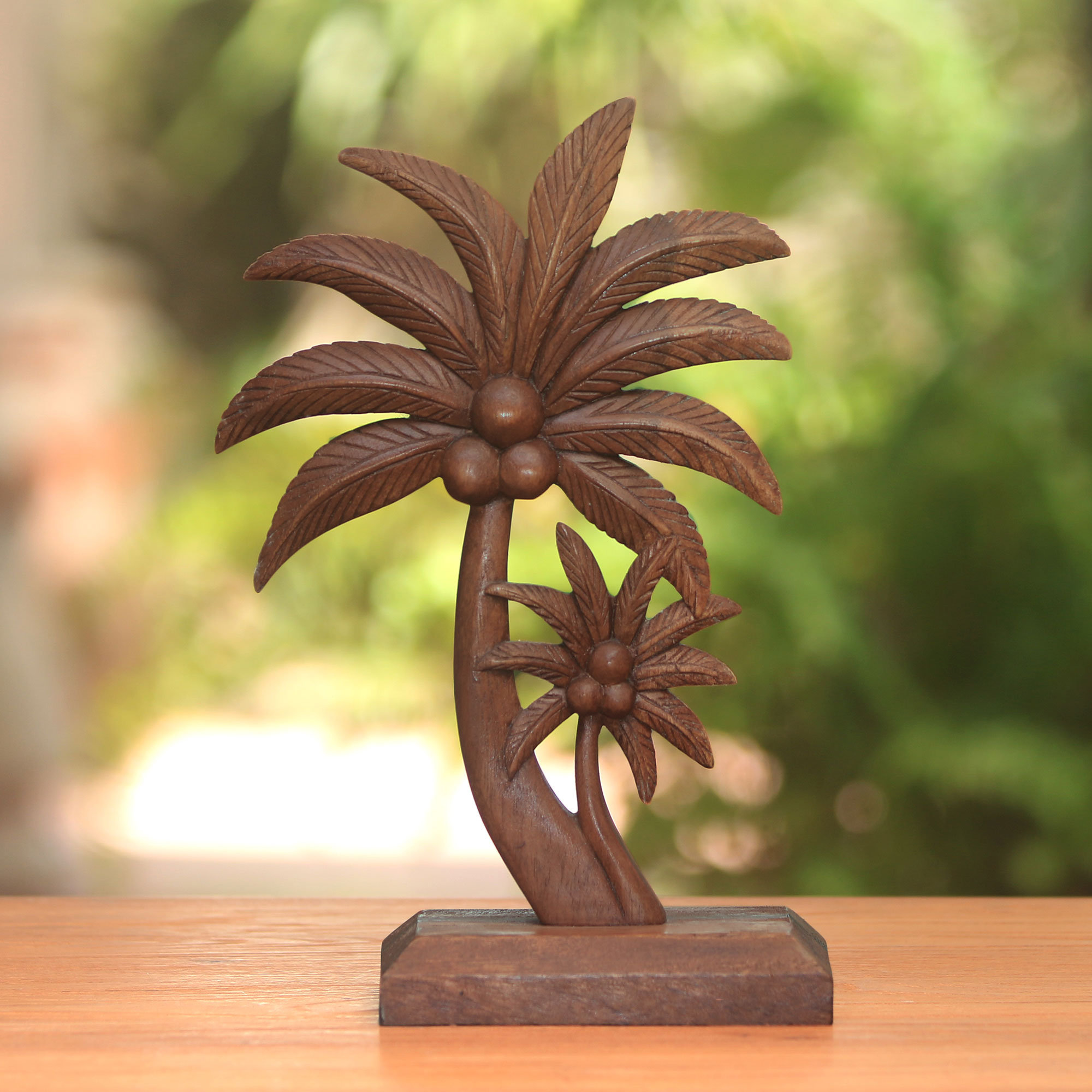 Rosecliff Heights Coconut Trees Statuette | Wayfair