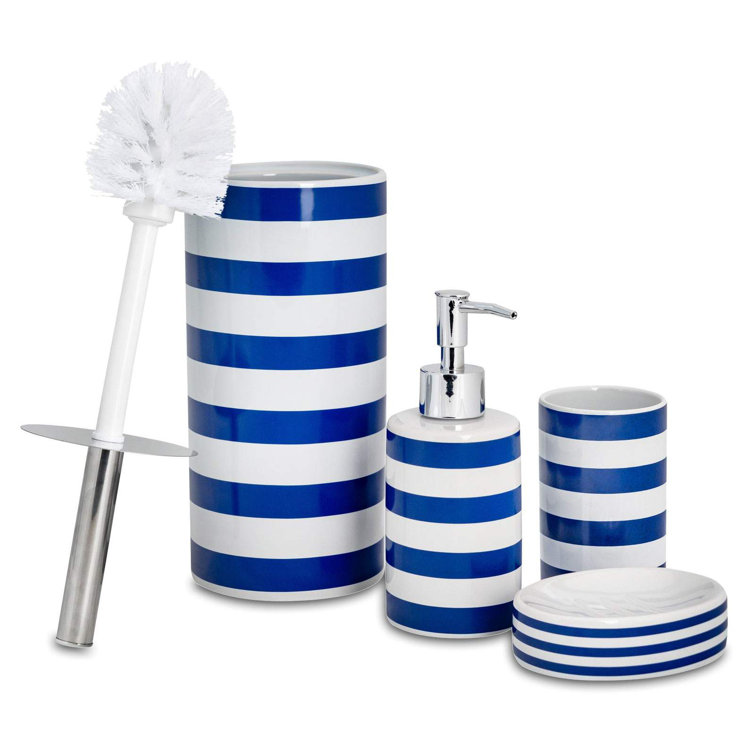 Harbour Housewares - Ceramic Bathroom Accessories Set - 4 Pieces ...
