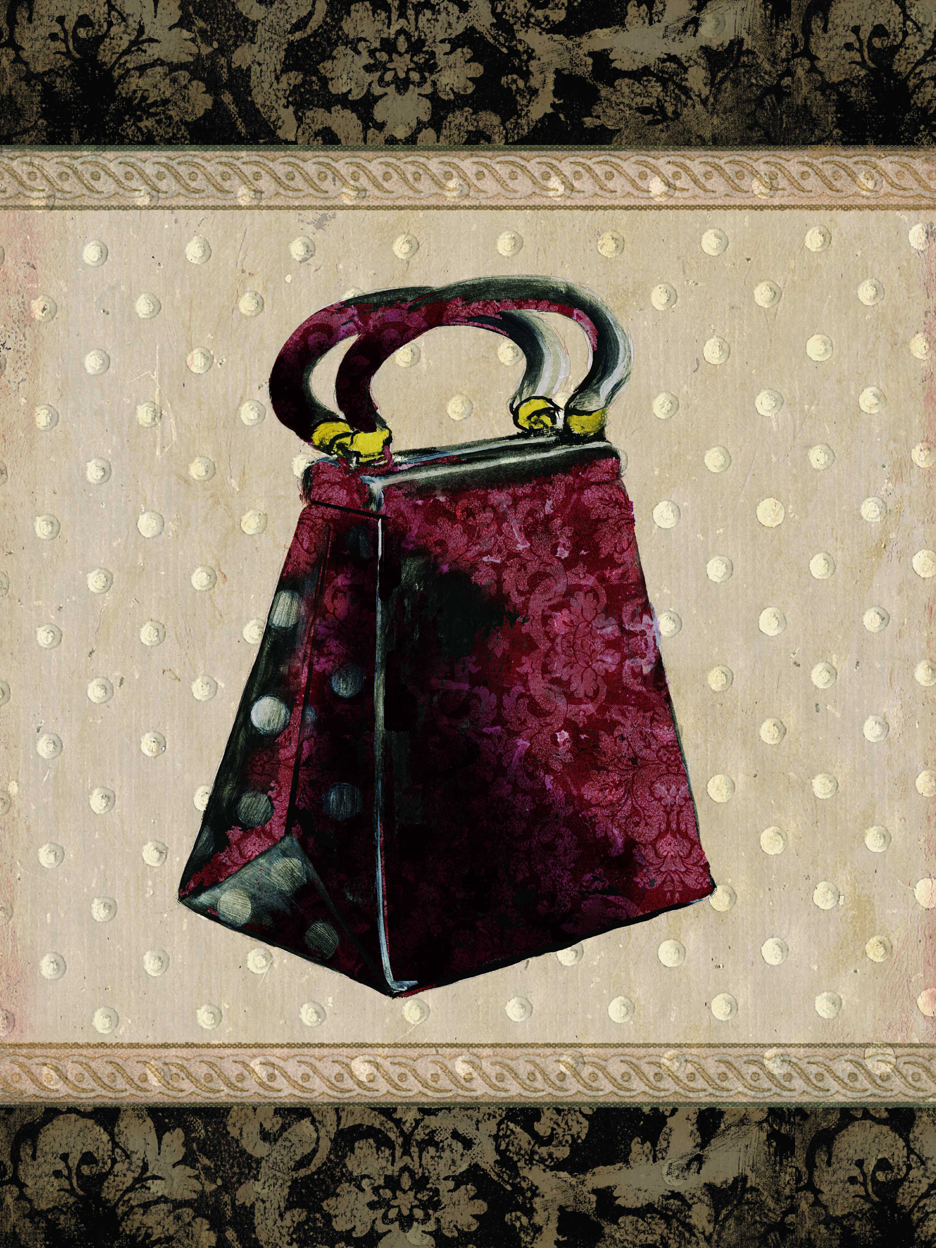 Wildon Home® Pattern Purse Sign - Wrapped Canvas Print | Wayfair