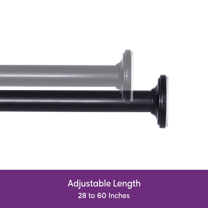 Wayfair Basics® Camlock Tension Rod, 28-60" Adjustable Length, 5/8" Dia ...