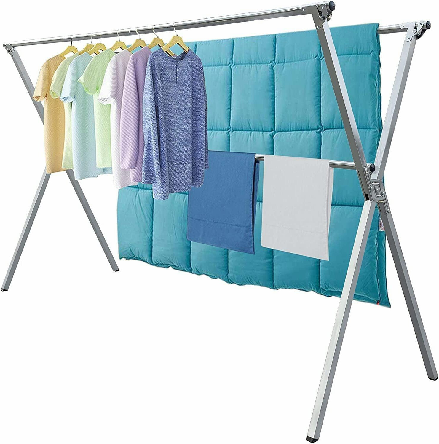 OLHAV Metal Foldable Freestanding Drying Rack | Wayfair