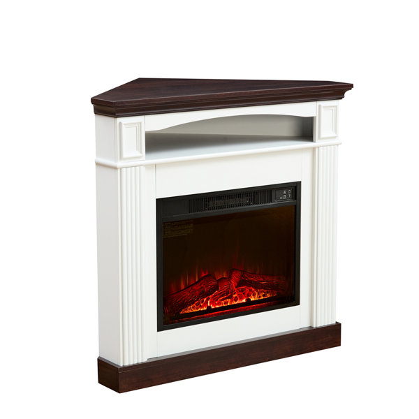 Lark Manor™ Corner Electric Fireplace With Mantelpiece For Living Room ...