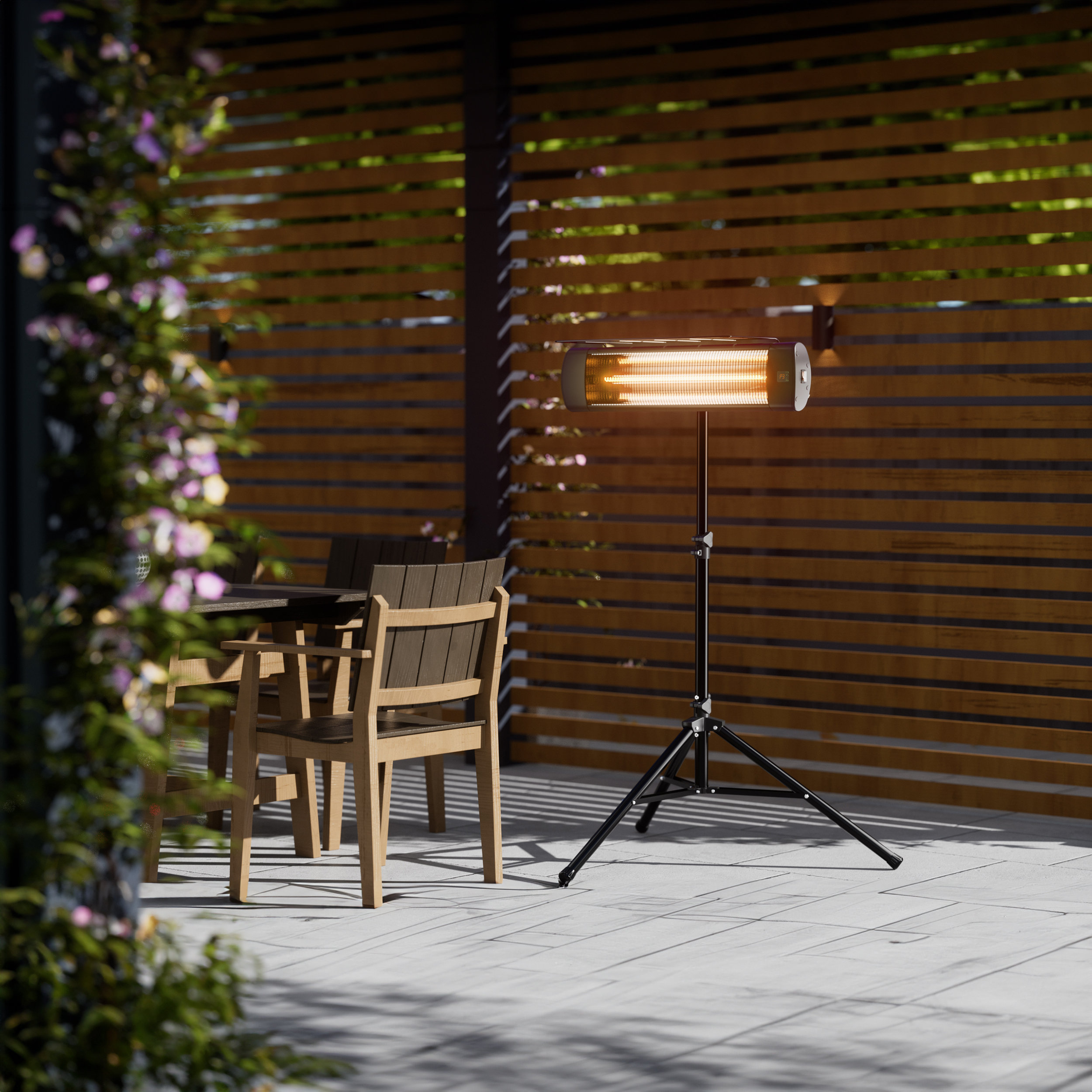 Deko Living 1500W Hanging Infrared Stand Heater with Carbon Fiber | Wayfair