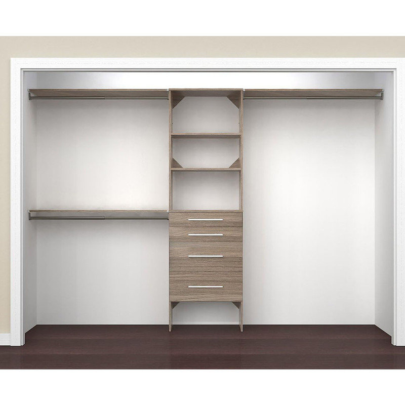 WFX Utility™ Modern Closet Organizer with Shelves and 4-Drawers, Tower ...