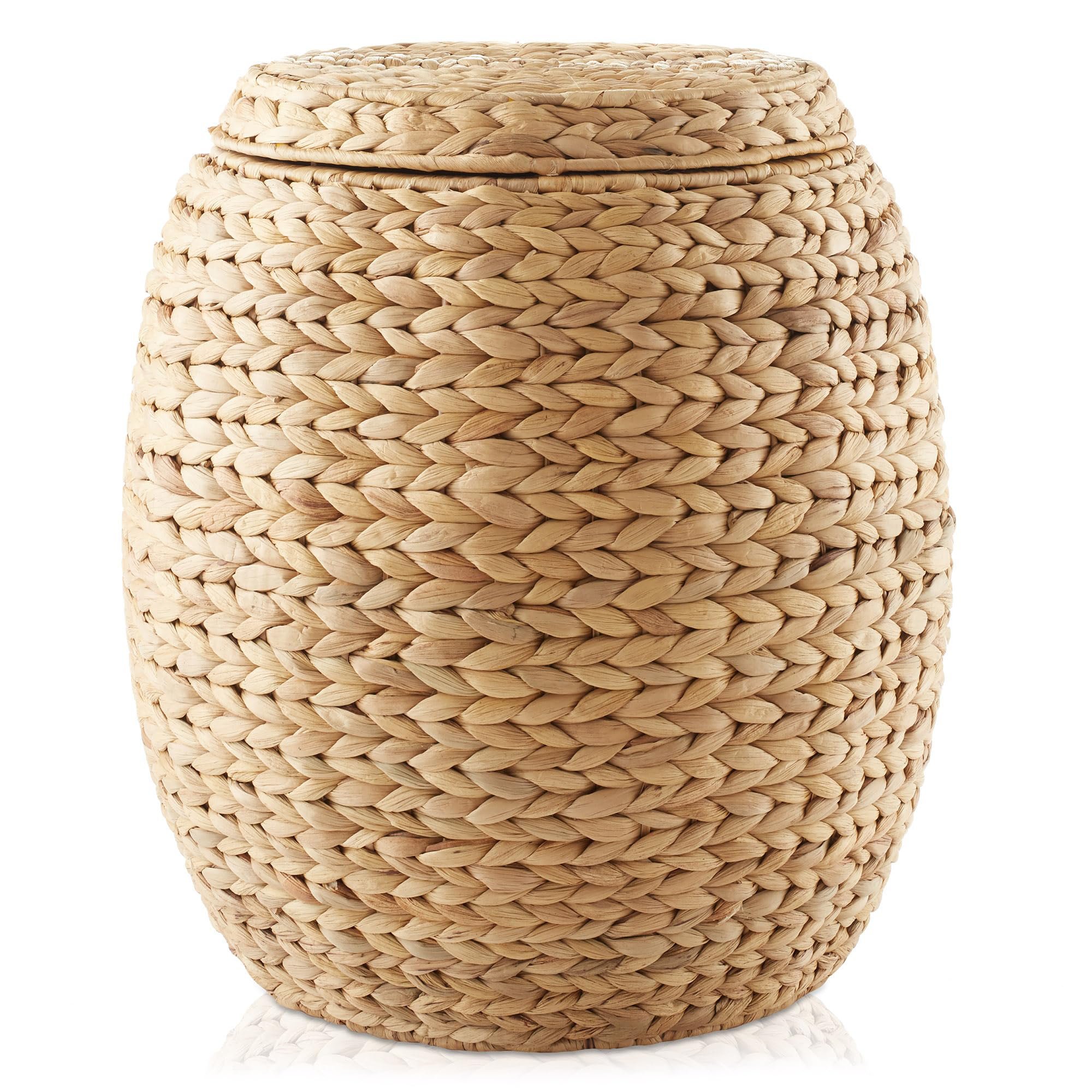 Bayou Breeze Round Storage Basket with Lid | Wayfair