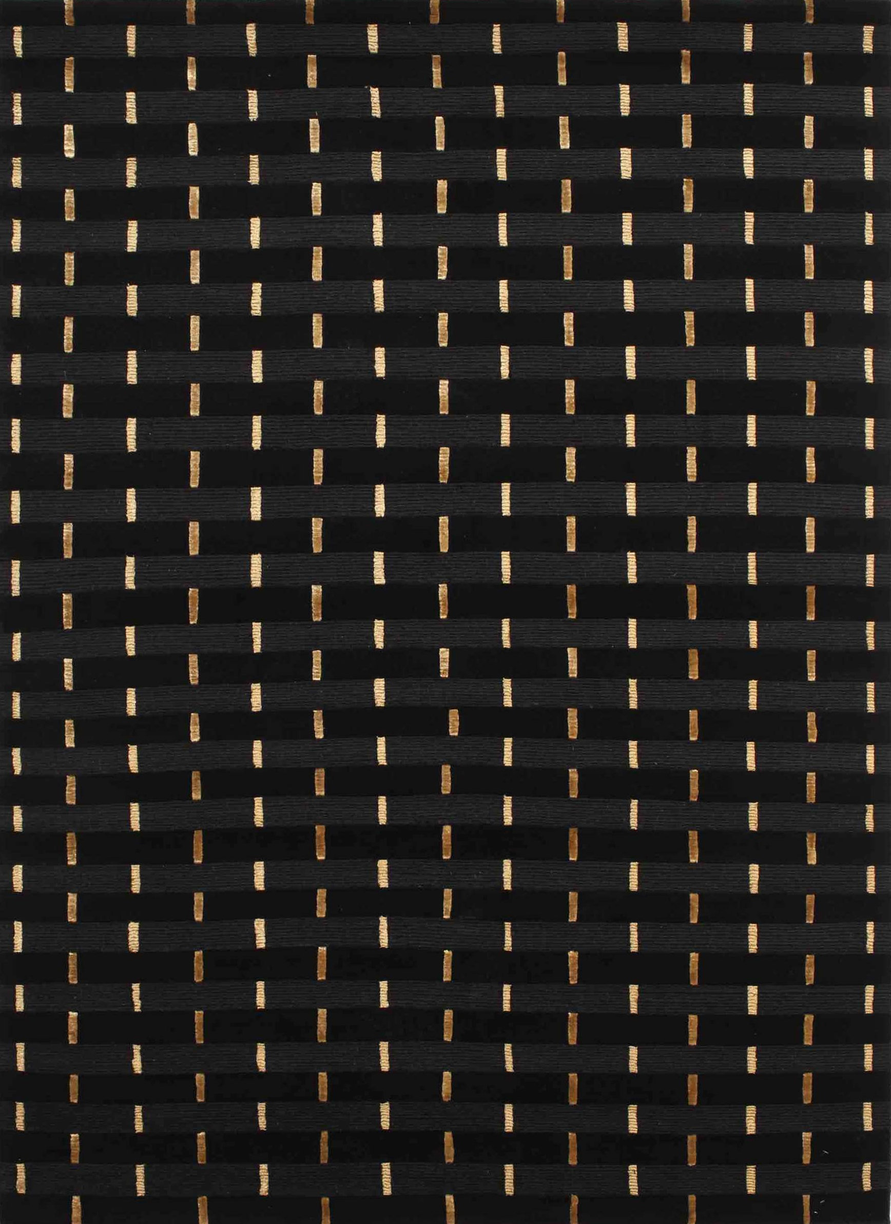 Dakota Fields Abstract Power Loom Cotton Black Area Rug & Reviews | Wayfair